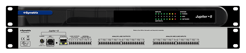 (Mint) Symetrix JUPITER-8-SYMETRIX DSP Processor, 8-Input, | Reverb