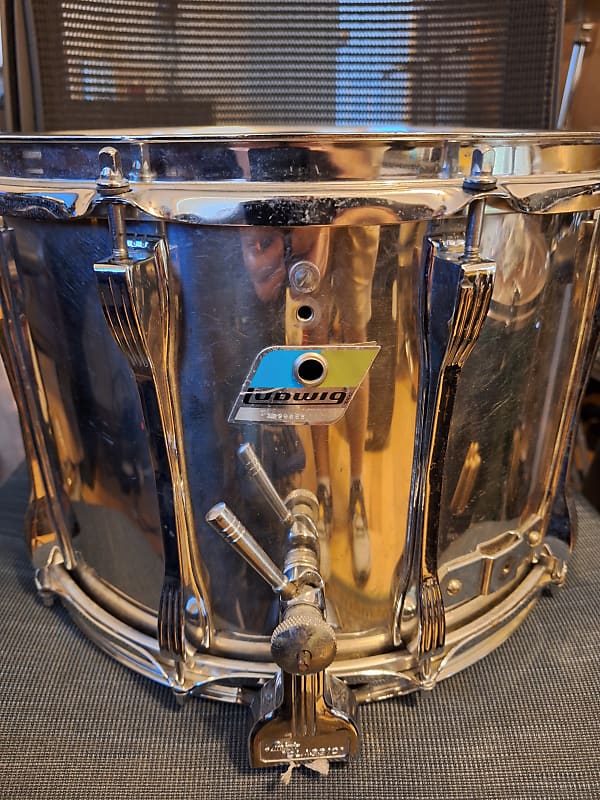 Vintage Ludwig 70's B/O Badge 14x10 Ludalloy Snare | Reverb