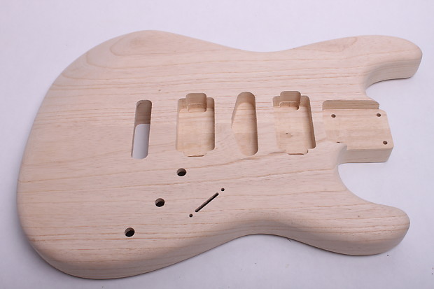 BYOGuitar Unfinished 2 Piece Swamp Strat Guitar Body Rear | Reverb