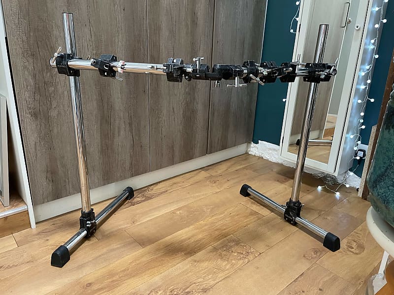 Gibraltar Drum rack. 1990's Chrome with 7 clamps | Reverb