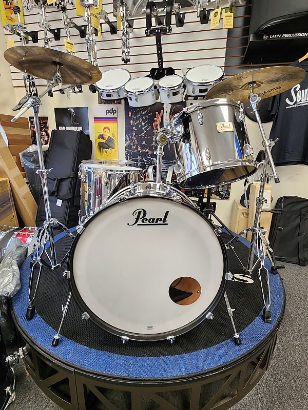 Pearl Vintage 90's Session series 4 piece 1990's - Chrome / | Reverb