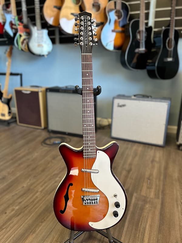 Danelectro D-12 90s-2000s - Tabaco Burst w/ Hard Case | Reverb