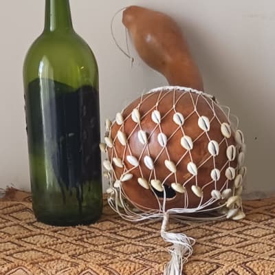 West African-style netted gourd rattle (Ewe axatse) | Reverb