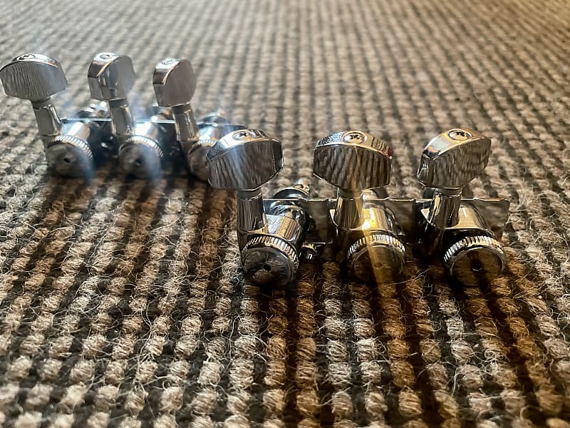 Hipshot Locking Tuners - 6 in-line Chrome | Reverb