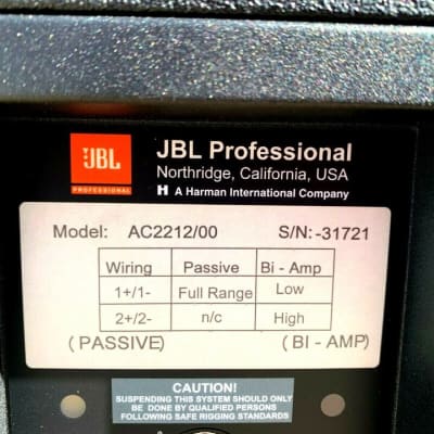 JBL AC2212/00 COMPACT 12" 2-WAY LOUDSPEAKER #6116 (PAIR) | Reverb