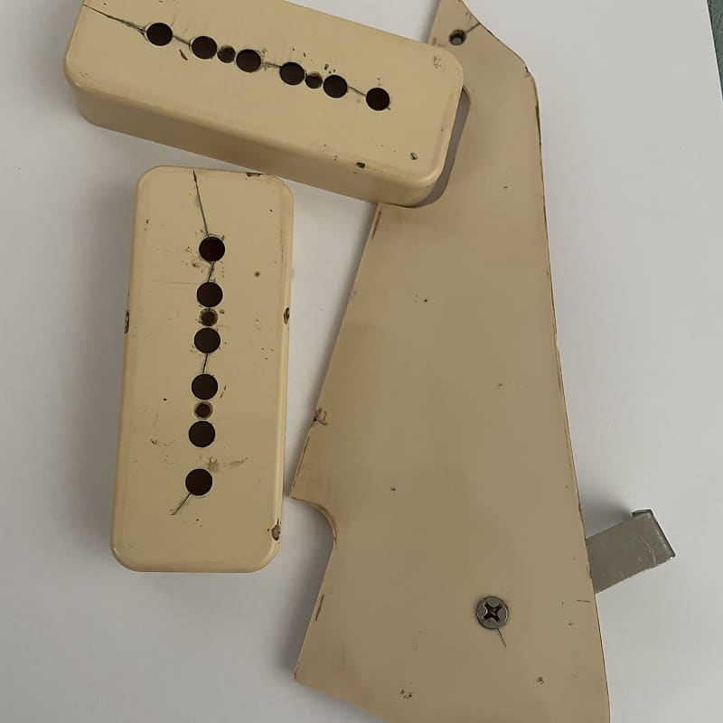 59 Parts aged Gibson P90 pickup covers and pickguard, | Reverb UK