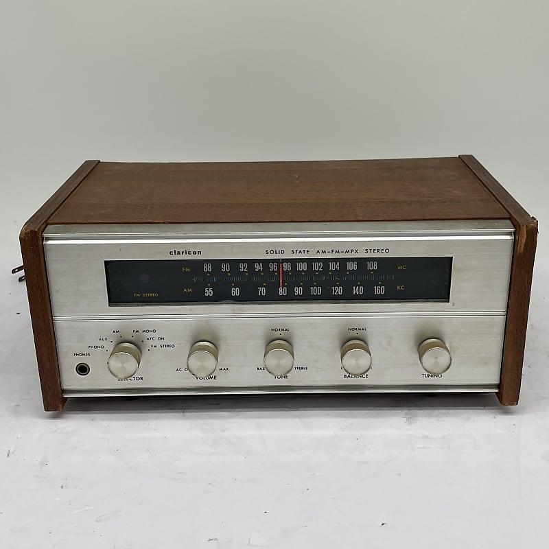 Claricon Stereo Receiver #36-230 Silverface Wood W/ Phono VTG | Reverb