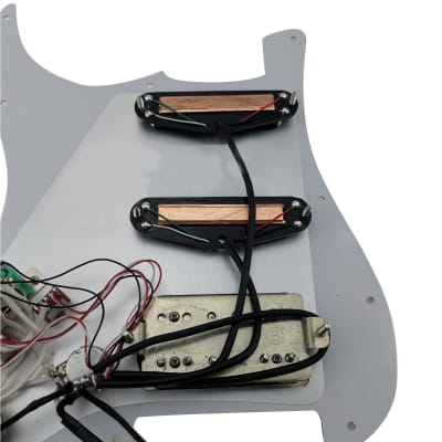 Mint Green Strat Style Guitar Prewired Loaded Pickguard with | Reverb