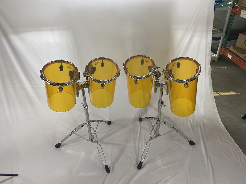 Concert toms. RL Drums RL8-1218-A-WS 2023 - Amber acrylic | Reverb