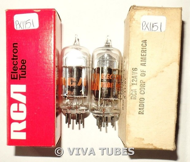 In Box Matched Pair RCA USA 12AV6 [HBC91] Vacuum Tubes 86% & | Reverb