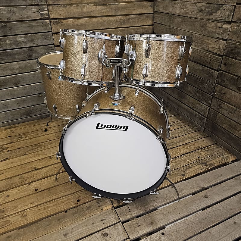 Drum Kit Acoustic Ludwig USA Classic Maple 1970s Champagne | Reverb