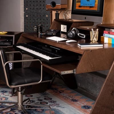 Output Output Platform Studio Desk Kodiak Brown + Keyboard | Reverb