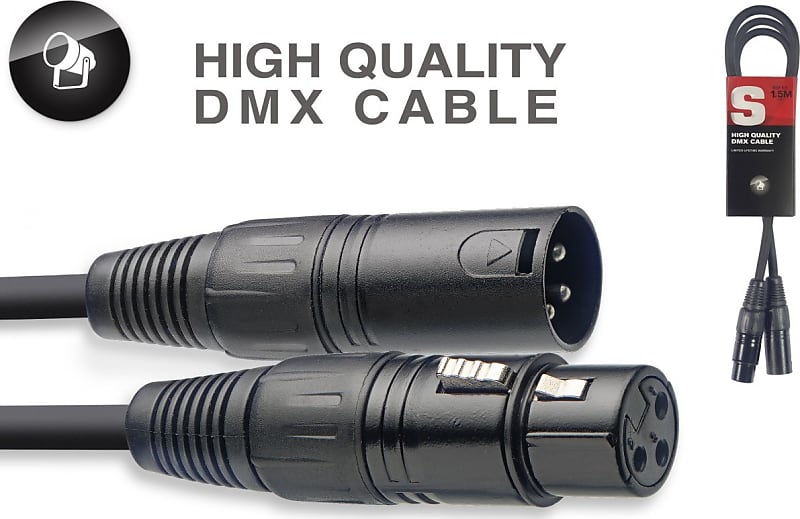 DMX cable, XLR/XLR (m/f), 1.5 m (5') | Reverb