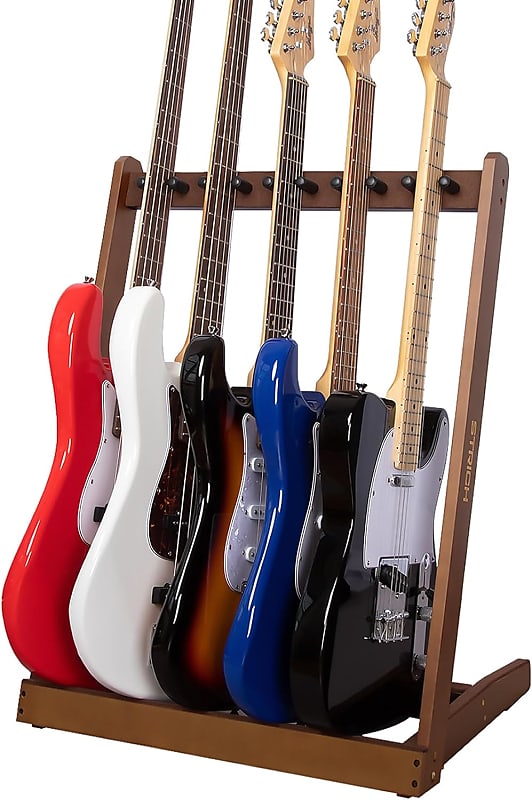 Guitar Stand for Multiple Guitars, Hardwood Guitar Rack for 5 | Reverb