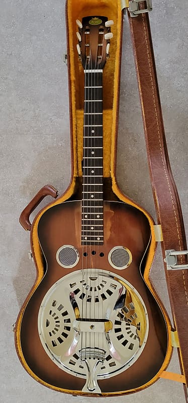 Regal Dobro Resonator Lap Steel Guitar 80's - Sunburst | Reverb