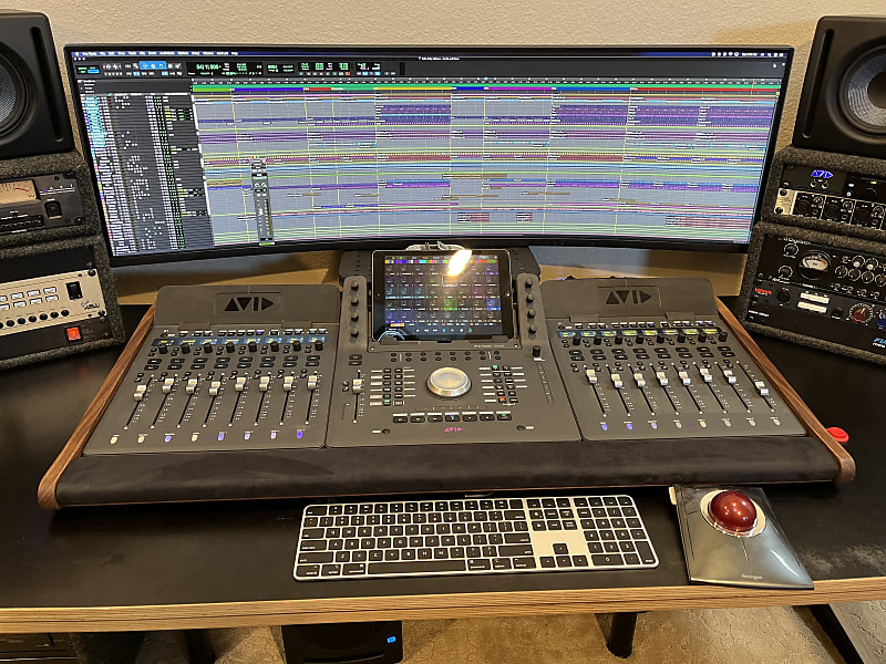 Mix Ends Triple bay stand for two Avid S1’s and Dock Black | Reverb