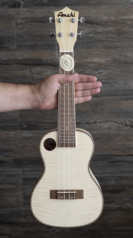 Amahi Concert Size Flamed Maple Top, Back & Sides, Offset & | Reverb