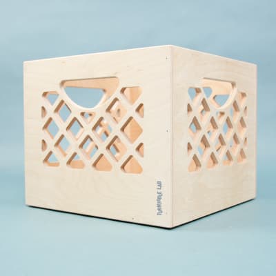 Turntable Lab: Classic Wooden Record Storage Crate | Reverb