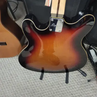 Squier Starcaster With Upgraded Pickups And Custom Headstock | Reverb