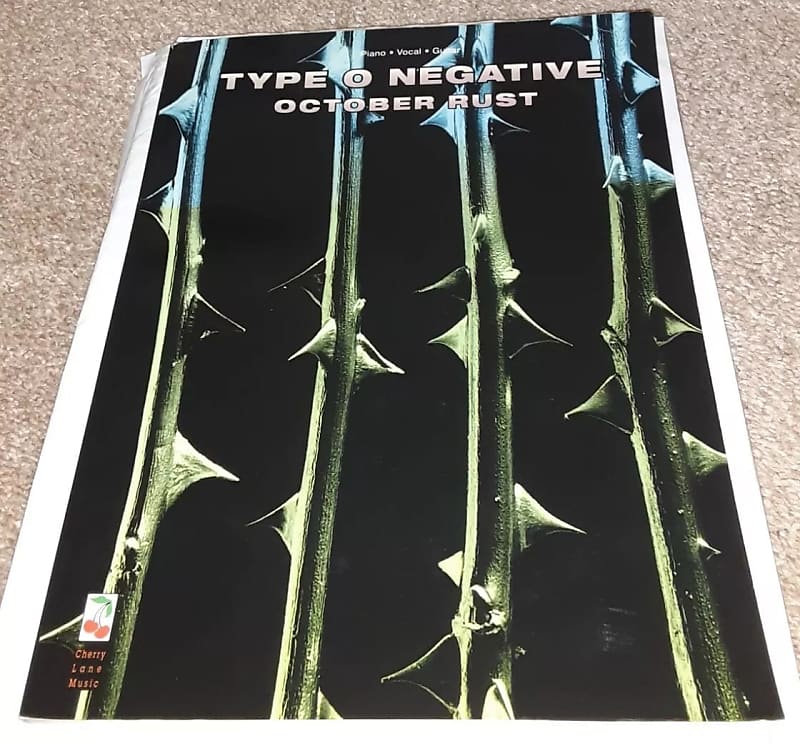 TYPE O NEGATIVE - OCTOBER RUST - SONGBOOK SHEET MUSIC BOOK - | Reverb