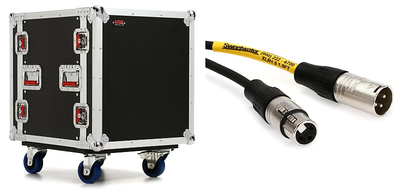 Gator G-TOUR 12U CAST ATA Wood Rack Case with Casters Bundle | Reverb