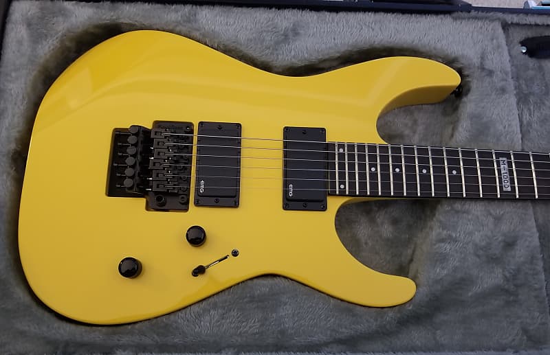 ESP LTD M-1000 Yellow Electric Guitar Throwback 2015 Yellow | Reverb
