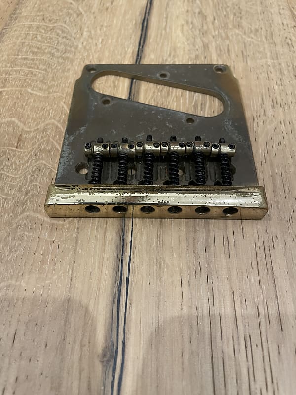 Kahler? Fender Telecaster 1970s - Brass Bridge Plate Muddy | Reverb
