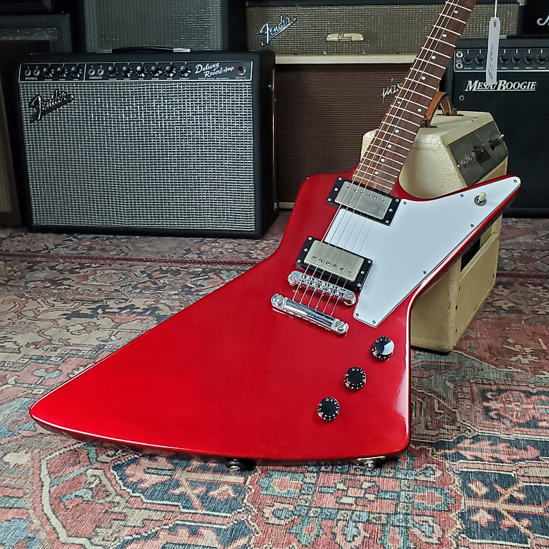 Gibson Explorer 1985 *Modified Refin* Factory Candy Apple Red | Reverb