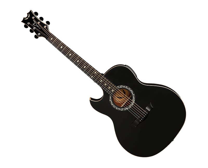 Dean Exhibition Left-Handed A/E Guitar - Black Satin - Open | Reverb