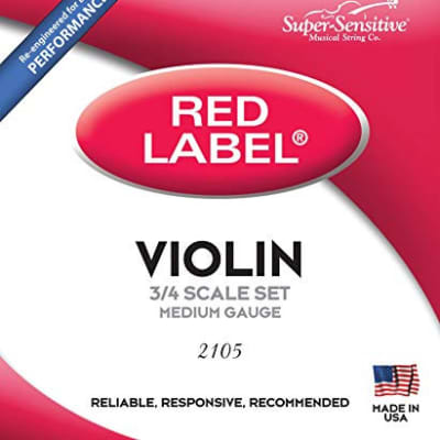 Super-Sensitive 6105 Red Label Cello String Set - 3/4 Size | Reverb