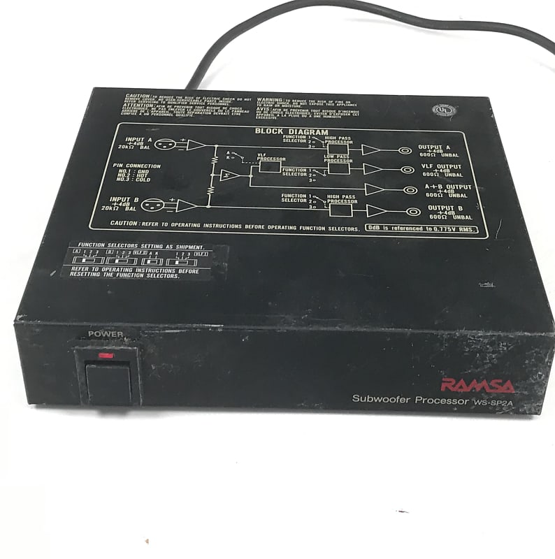 Panasonic Ramsa WS-SP2A Subwoofer Processor | Reverb