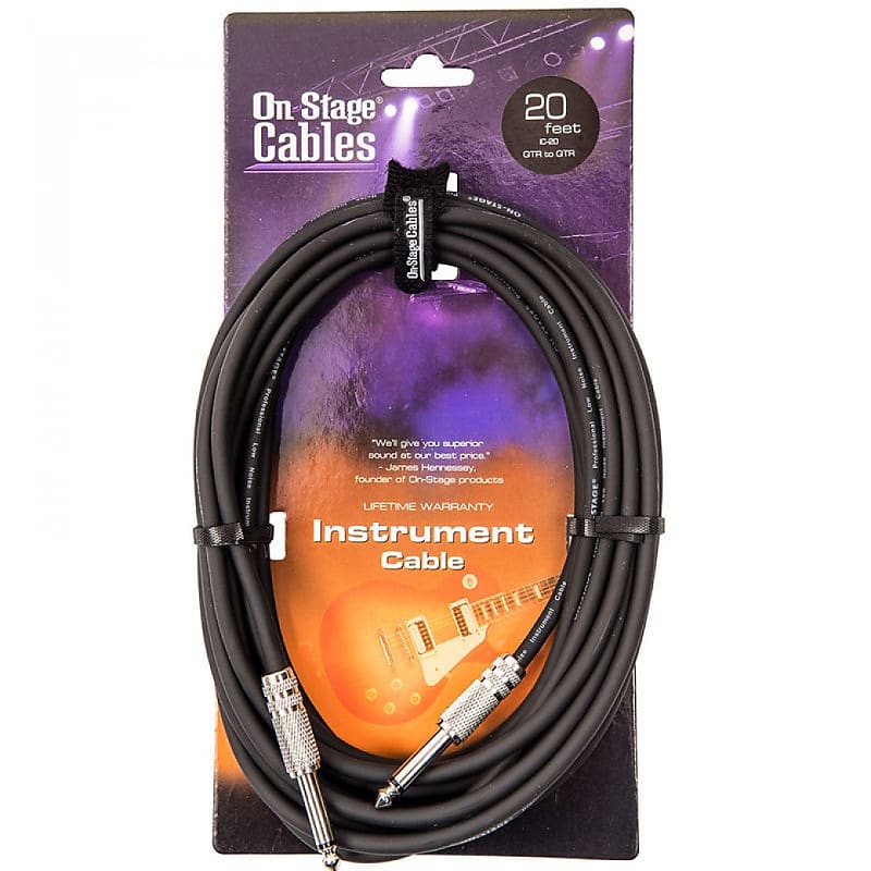 On-Stage Instrument Cable ~ 20ft/6m | Reverb