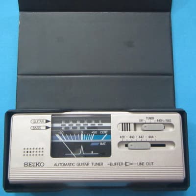 Seiko ST-388 Automatic guitar tuner Silver | Reverb