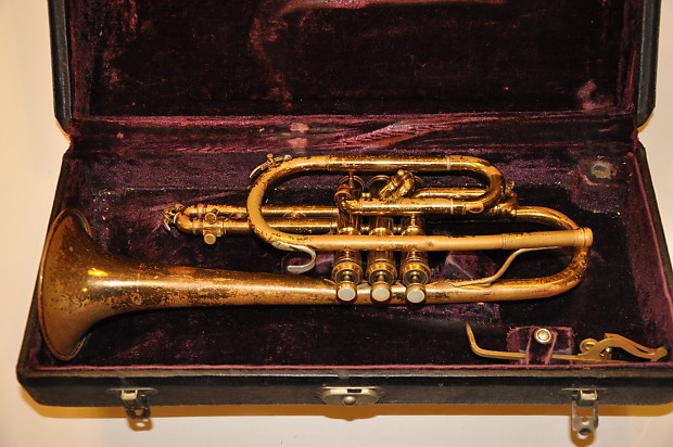 Vintage 1941 Frank Holton & Co Model 29 Bb Cornet Brass | Reverb