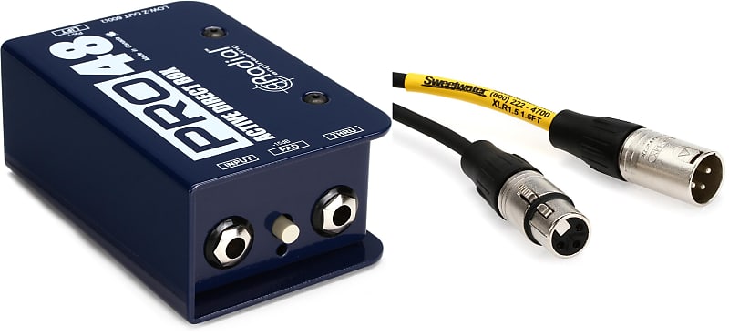 Radial Pro48 1-channel Active 48v Direct Box Bundle with Pro | Reverb
