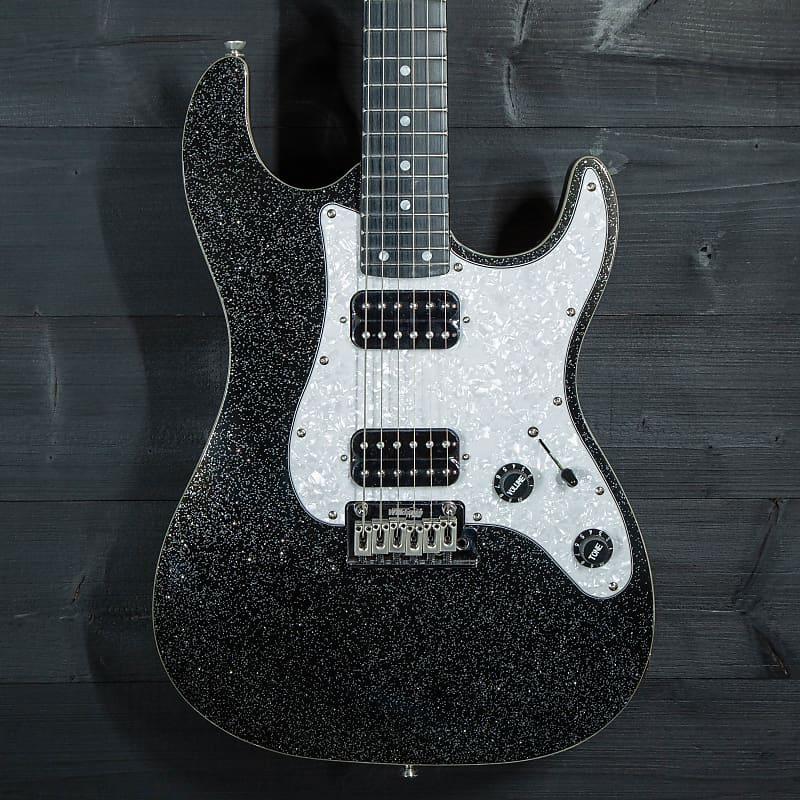 Jet Guitars JS-500 BLS Black Sparkle w/ Deluxe Gig Bag | Reverb