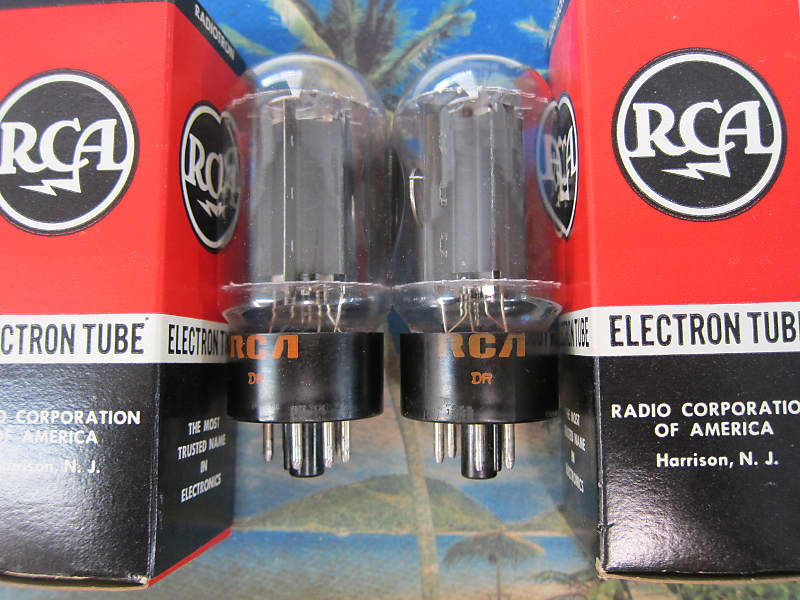 Pr Vintage RCA 6L6GC Power Tubes Largest Black Plates, Single | Reverb