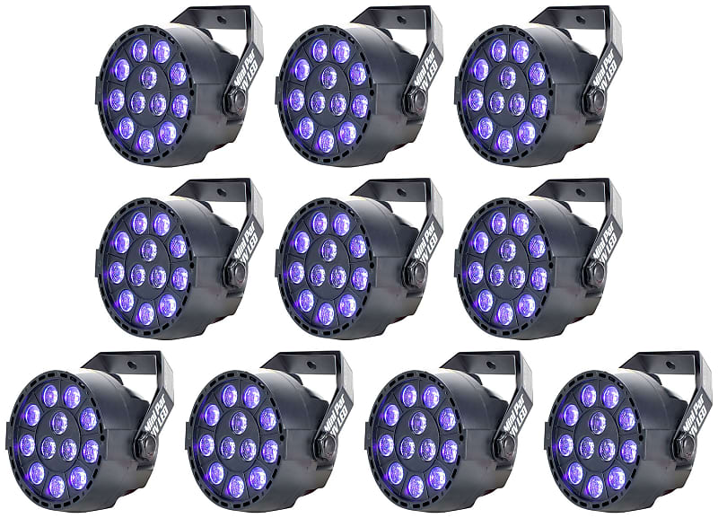 (10) Eliminator Mini Par UV LED DMX Par Blacklights For | Reverb