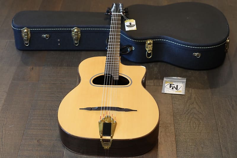 Webber Guitars D Hole Gypsy Jazz Guitar Natural + Hard Case | Reverb