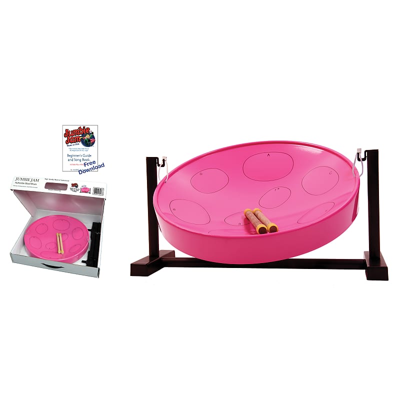 Jumbie Jam Steel Drum Kit – Table Top Stand - Pink Pan (G) | Reverb