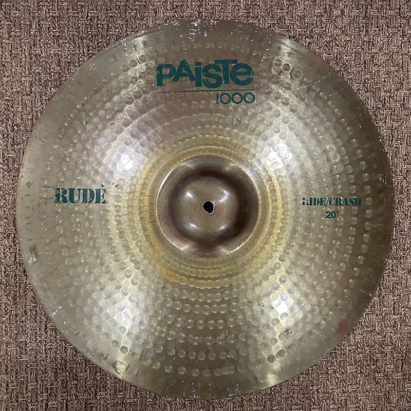 Paiste 1000 RUDE 20” Ride/Crash CRACKED 80’s - RUDE | Reverb