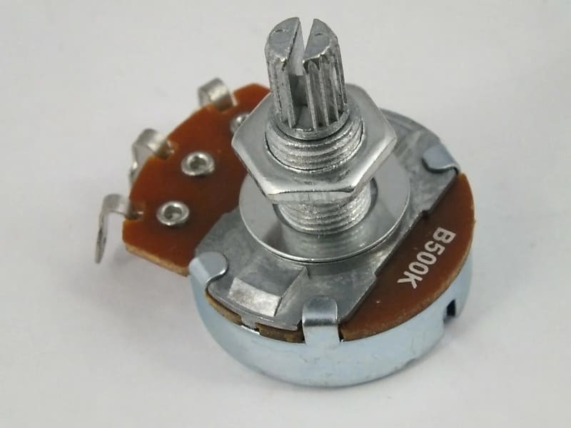 LARGE POTS Linear B500k Tone Potentiometers 18mm Shaft Length | Reverb
