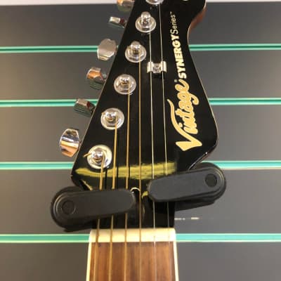 Vintage Synergy Series VR6BK Gloss Black Bowlback Electro | Reverb