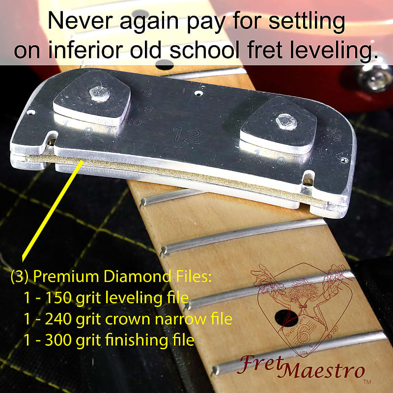 FretMaestro Pro Fret Level File for 16" radius frets | Reverb