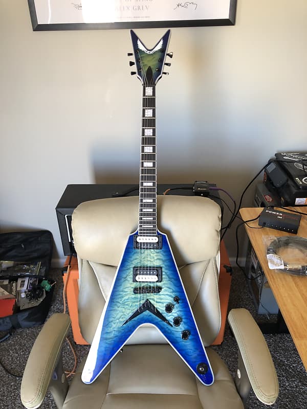Dean Select Series Flying V 2019 Ocean Burst | Reverb