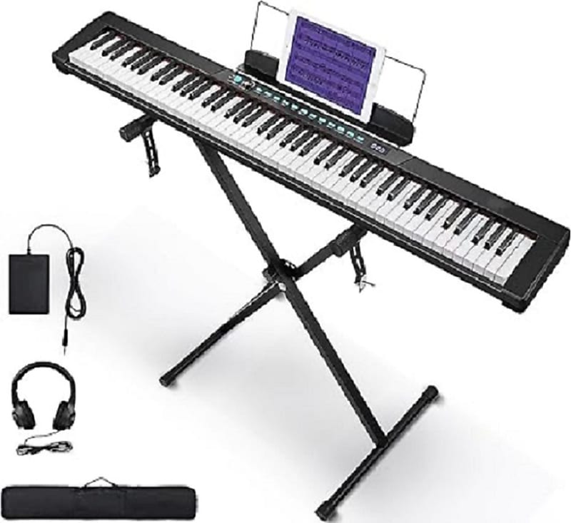 88 key keyboard piano, Compact Portable Digital Piano with | Reverb