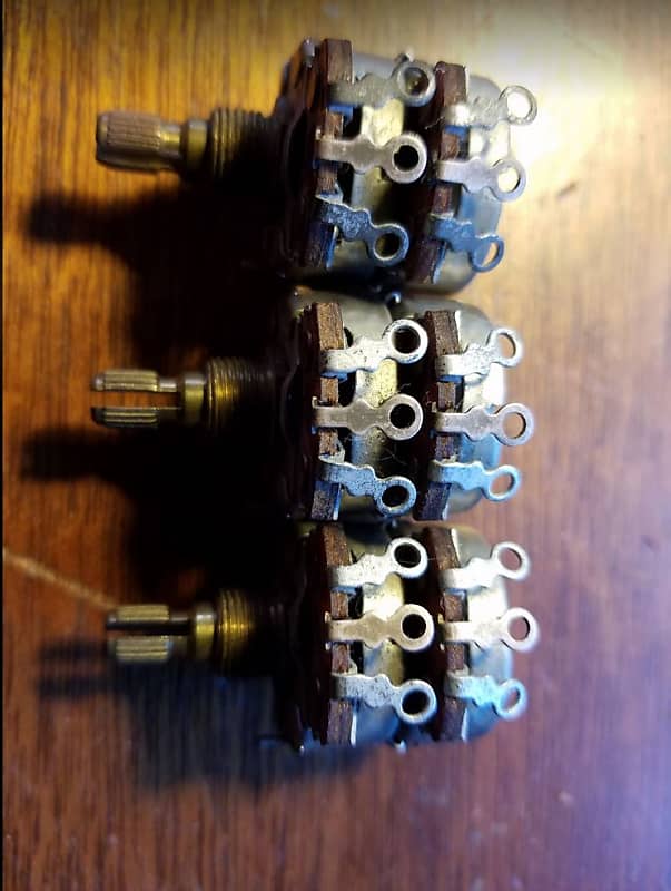 CTS NOS 500k dual ganged pots 1967 nickle | Reverb