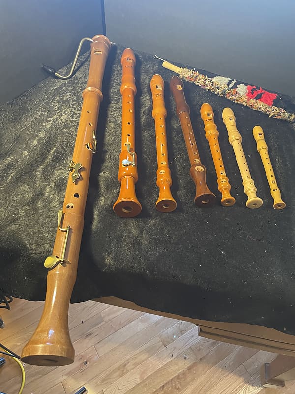 Full set of Recorders == Bass - Tenor - Alto - Soprano | Reverb