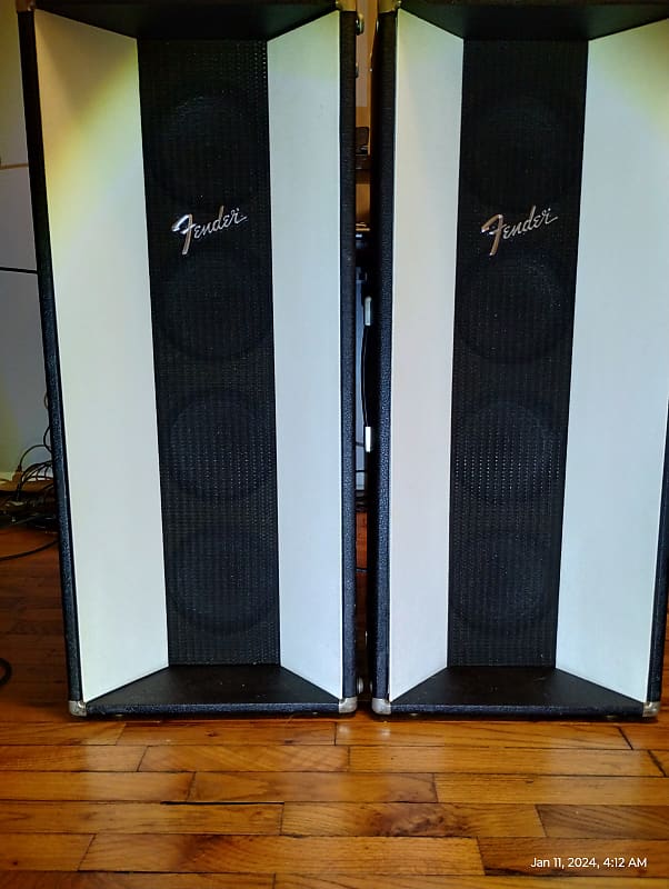 Fender Sound columns 4x8 Late 60s-mid 70s - Black & white | Reverb