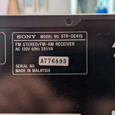 Vintage Sony STR-DE415 AM/FM Stereo Receiver - Dolby ProLogic | Reverb